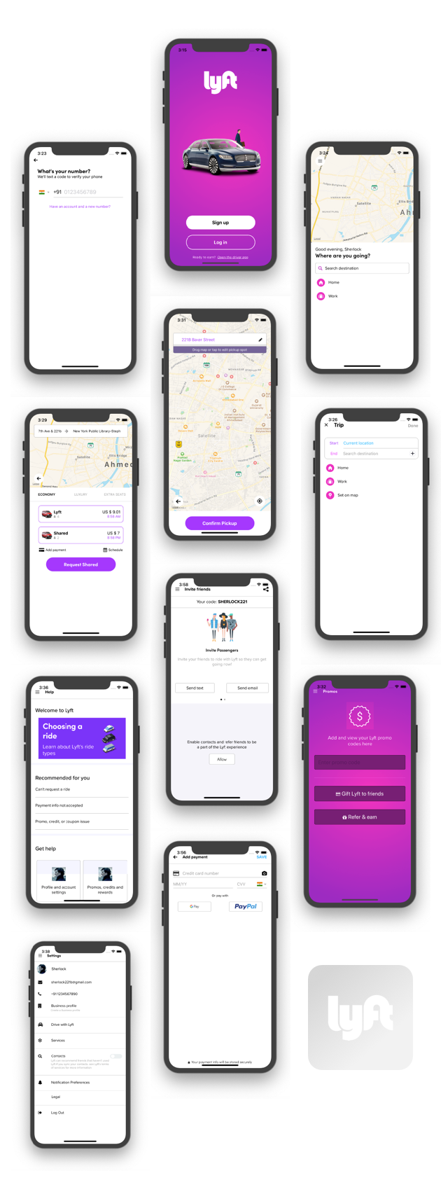 Codemarket | Lyft React Native UI Kit Taxi Template