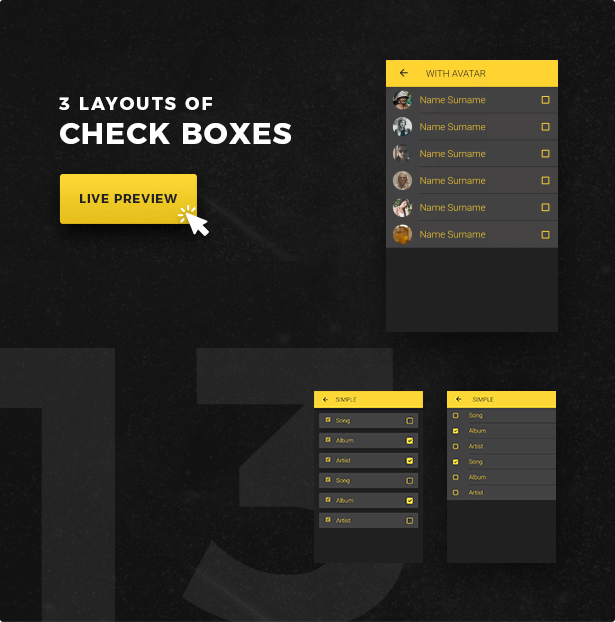 Ionic 3 UI Theme/Template App - Material Design - Yellow Dark Ionic App Template - code.market