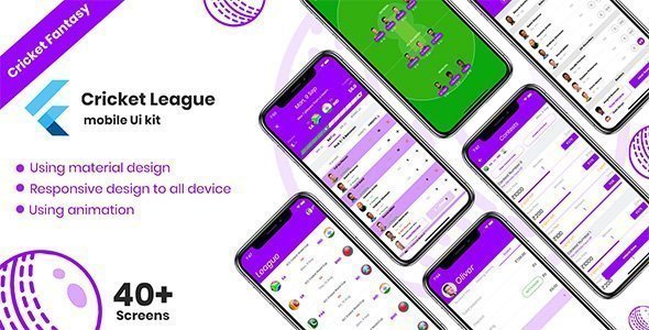 Cricket Fantasy Flutter UI Flutter - code.market