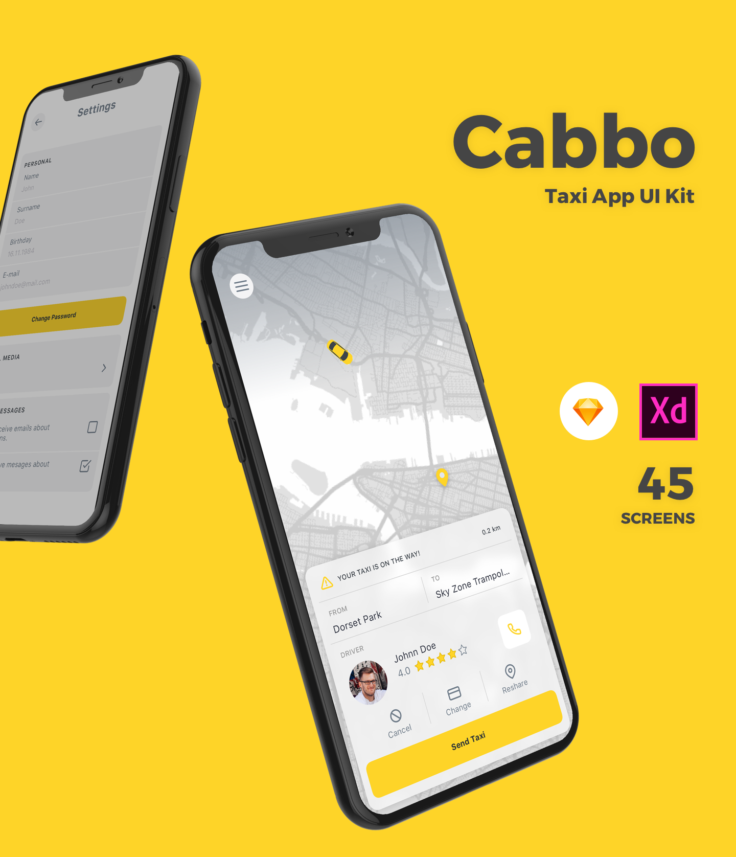 Cabbo - Taxi UI Kit Mobile App Ios Travel - code.market