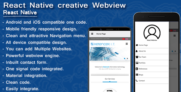 Creative webview | Web2app converter | React Native React Native Creative - code.market
