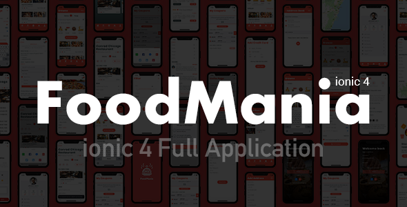 Foodmania Ionic 4 Full Application Template - code.market