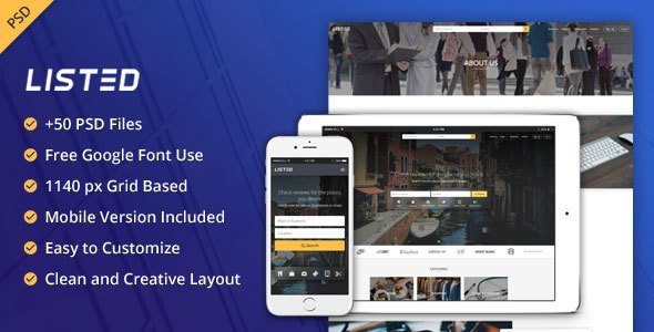 Codemarket | Listed - List Directory PSD Template