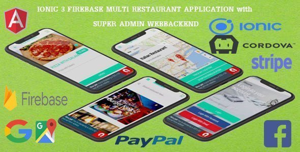 Codemarket | Multi Restaurants IONIC 3 + FIREBASE App / WITH SUPER ADMIN BACKEND/