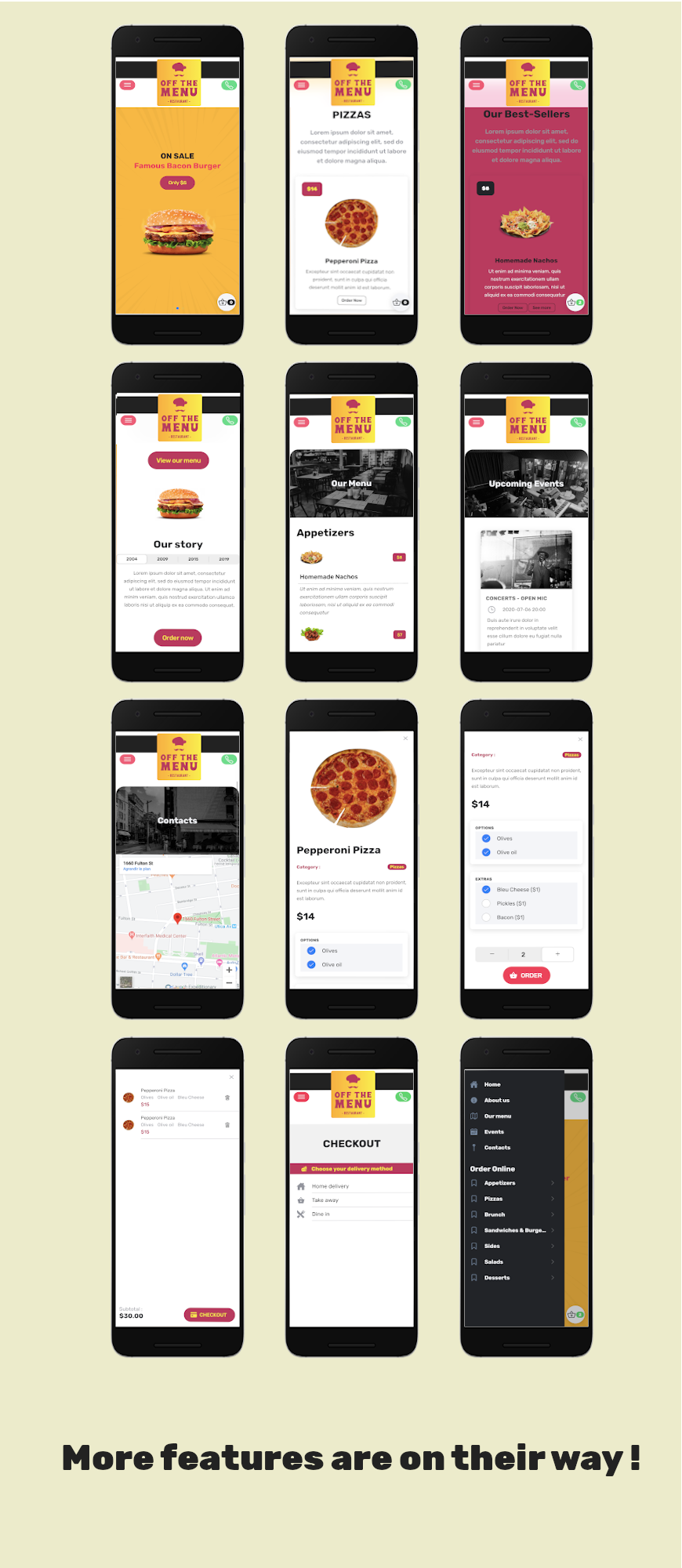 Off The Menu Restaurant Ionic 5 Template Food Code market Off The Menu Restaurant Ionic 5 Template Food Code market