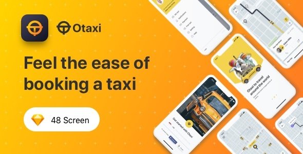 Otaxi - Taxi UI Kit For Mobile Application for Sketch App Taxi Uikit ...