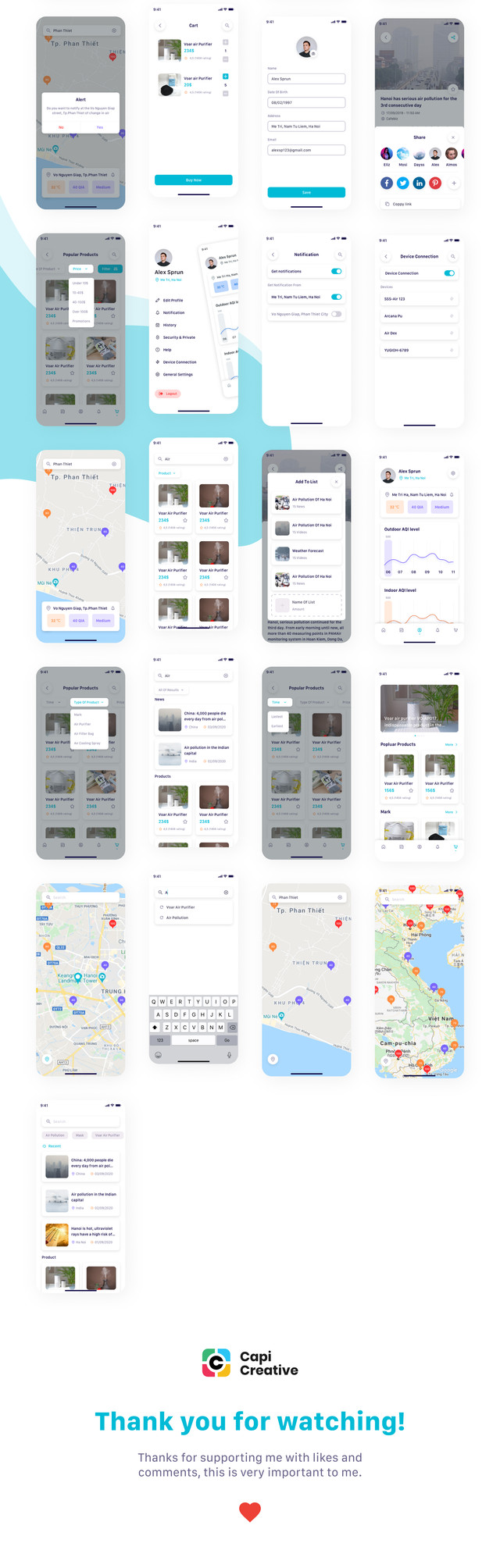 Codemarket | Airquaty - Air Quality App UI Kit
