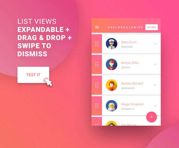 Matta - Material Design Android UI Template / Theme App Android App ...