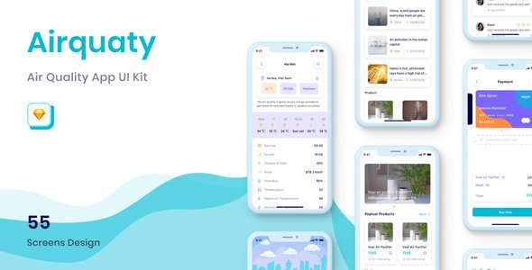 Codemarket | Airquaty - Air Quality App UI Kit