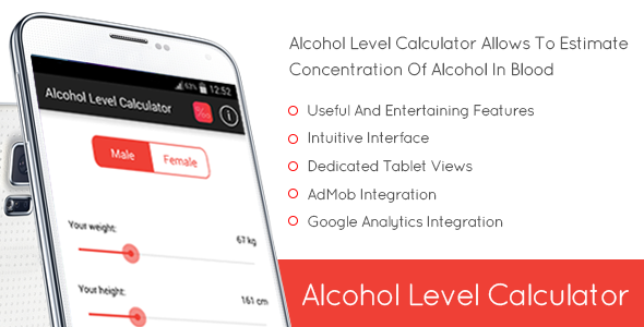 Alcohol Level Calculator Android App Template - code.market