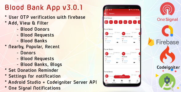 Blood Bank App With Admin Panel & Material Design v3.0.1 - code.market