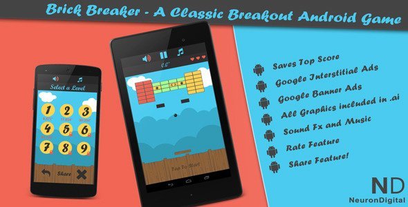 Brick Breaker - A Classic Breakout Android Game Android Game App ...