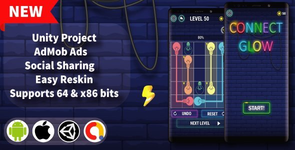 Codemarket | Connect Glow - Unity Game Template + Admob