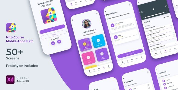 Codemarket | Nito Course Mobile App UI Kit