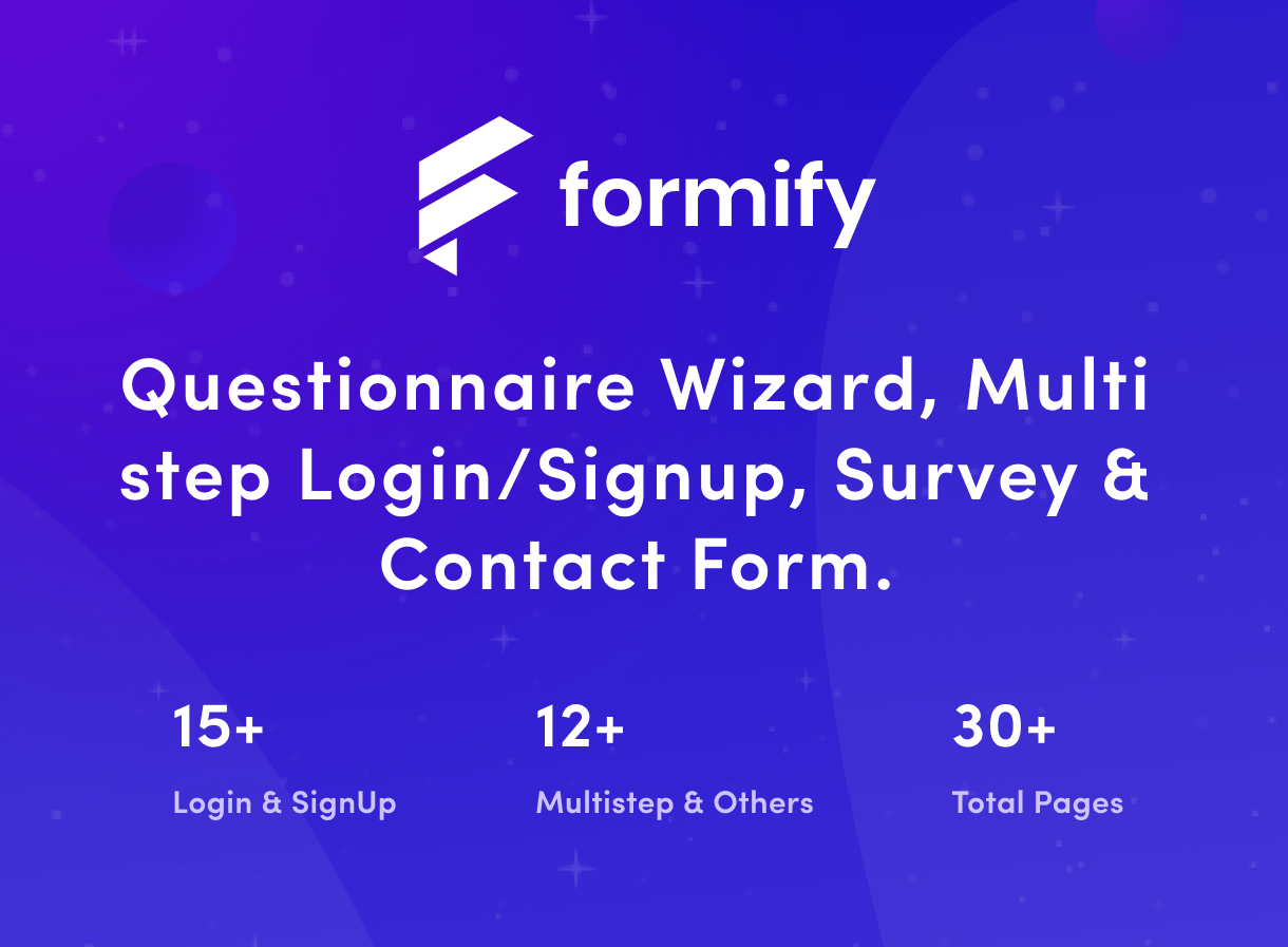 Formify - Questionnaire & Registration Form Template Uikit - code.market