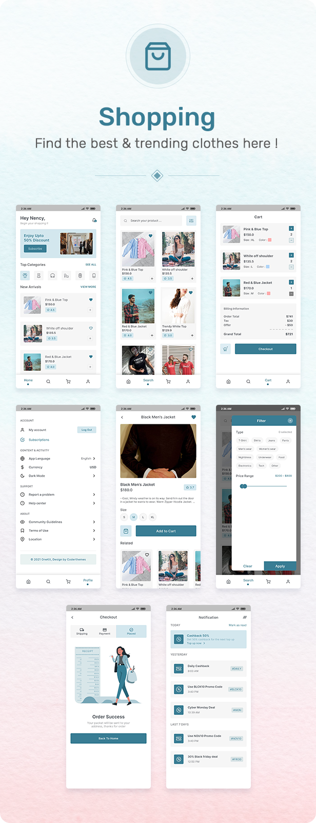 Codemarket | OneKit - Flutter UI Kit