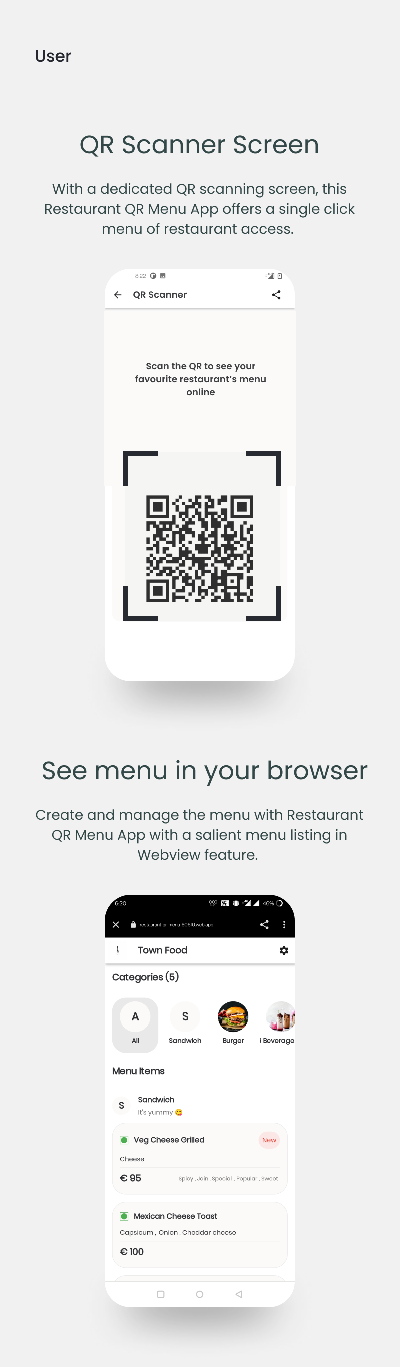 Restaurant QR Menu: Contactless Flutter app with Firebase backend ...