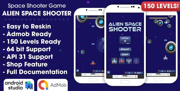 Alien Space Shooter Game Android Studio Project with - code.market
