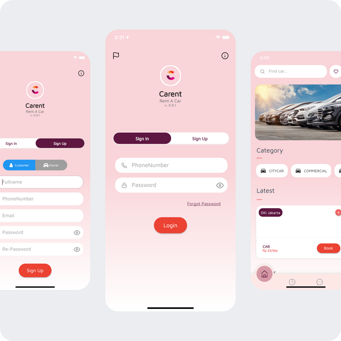 Carent Flutter Taxi App Template - code.market