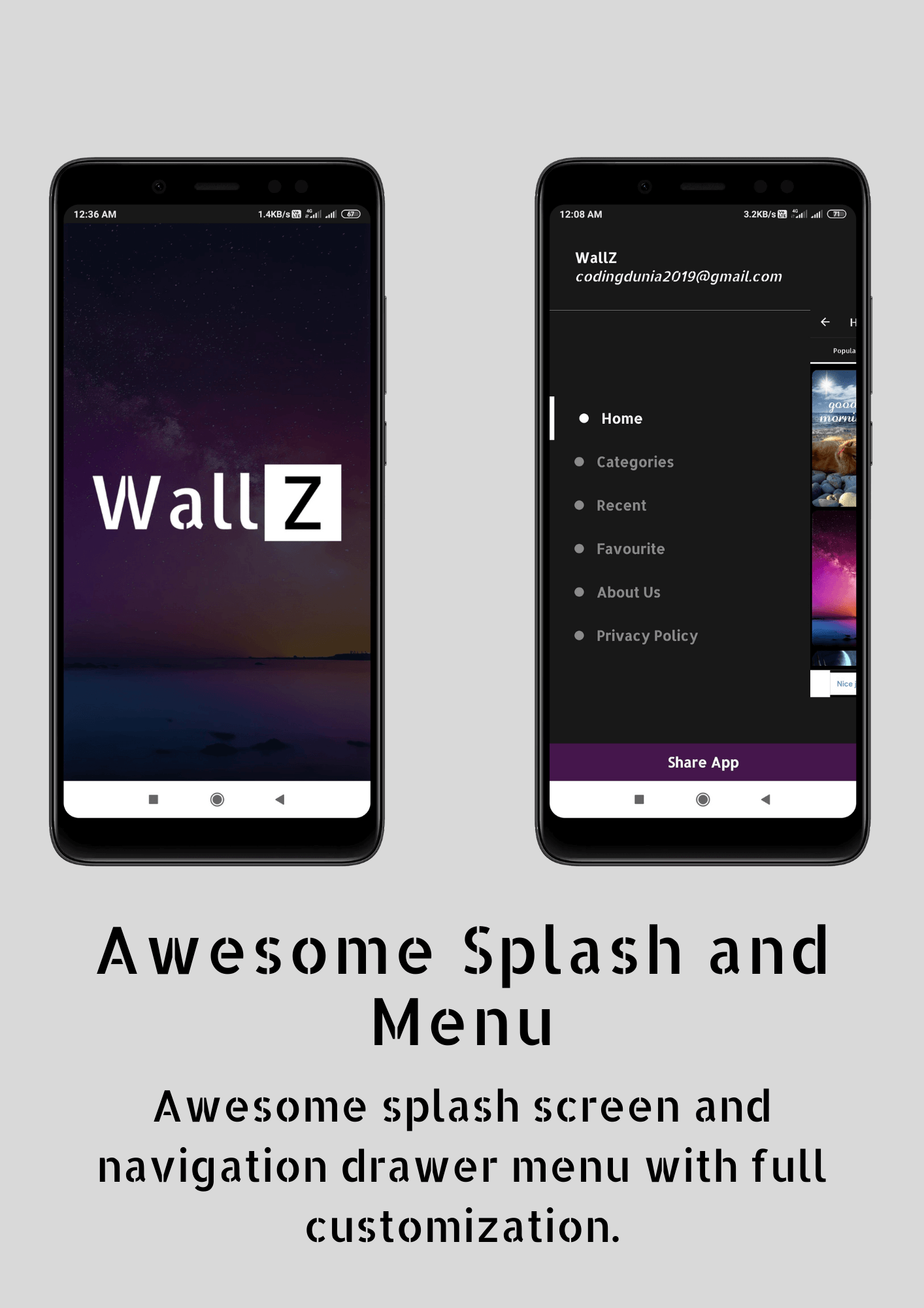 WallZ - Android Wallpaper App (4K, HD, Full HD, Ultra HD Wallpapers) Android Full Applications ...