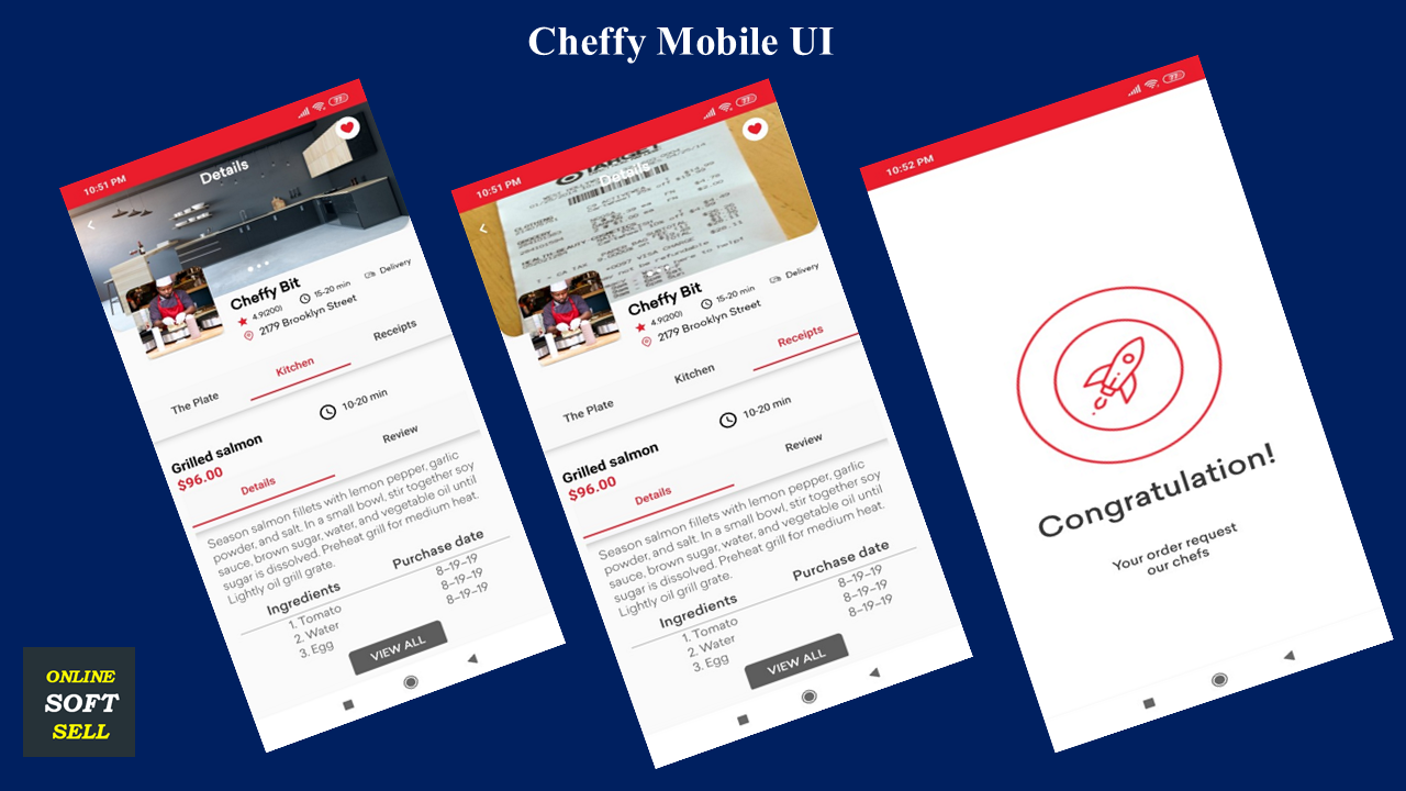 Cheffy-Online Food Delivery Mobile Application Template Android Food ...