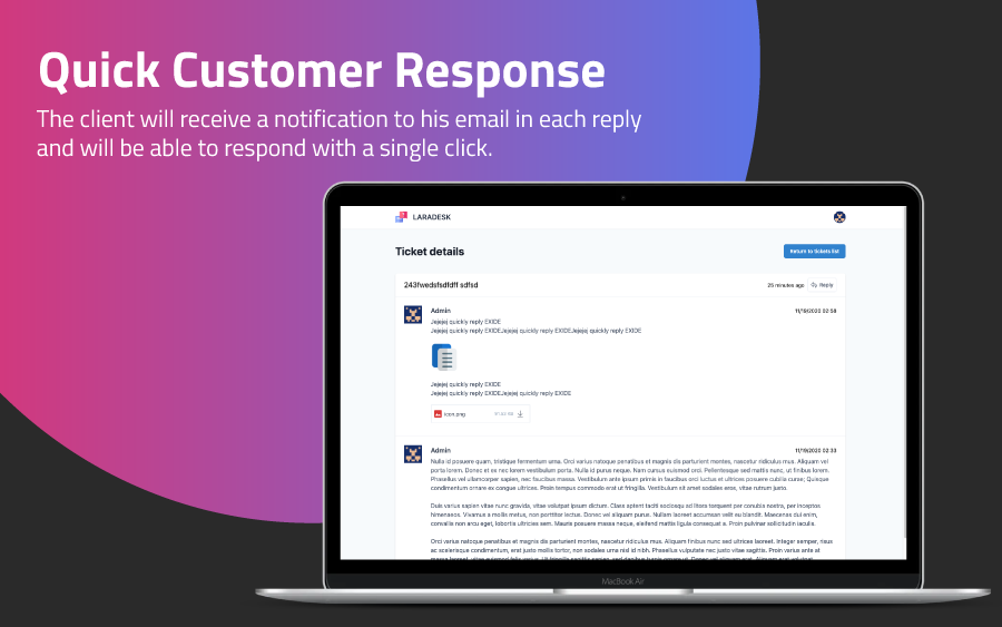Laradesk - Helpdesk Ticketing System Help And Support Tools - code.market