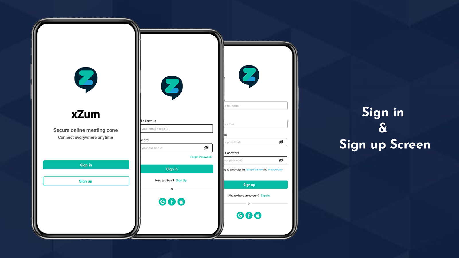 XZum - Zoom and Google Meet Clone Online Meeting Flutter App UI Kit ...