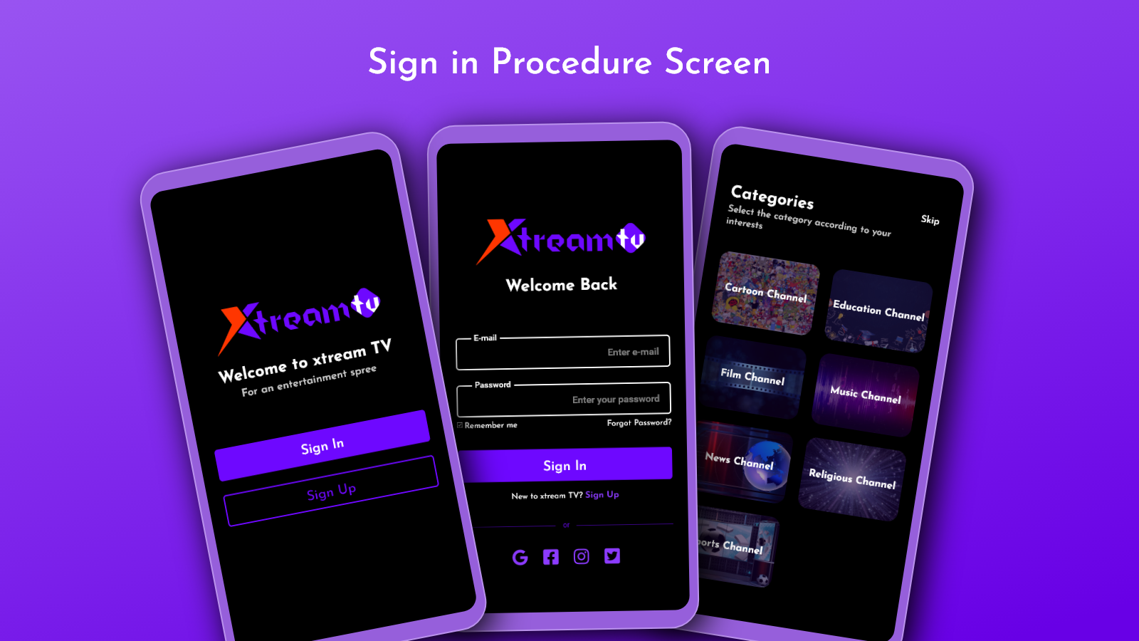 Xtream - IPTV Flutter App UI Kit Flutter Templates - code.market