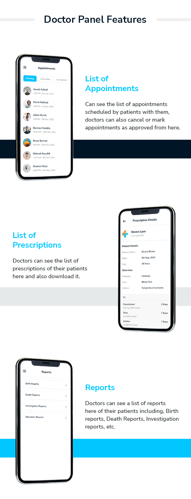 Hospital Management Mobile Application for Doctors & Patients Flutter Full Applications - code ...