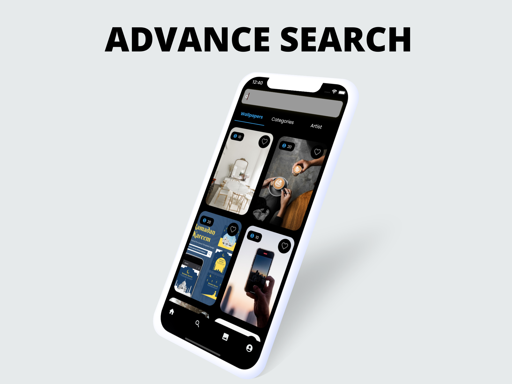 Wallpaper flutter app - iOS - Android - Admin panel - Artist panel Flutter Full Applications ...