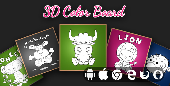 3D Coloring Board - Cross Platform Educational Game Education Games ...