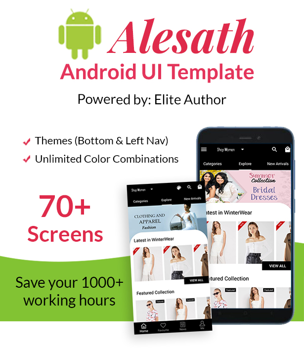 Alesath - Native Android Ecommerce UI Template Android Templates - code ...