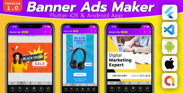 Banner Ads Maker Flutter Full Applications - code.market