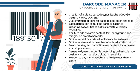 Barcode Manager - Barcode Generator Software Net Forms - code.market