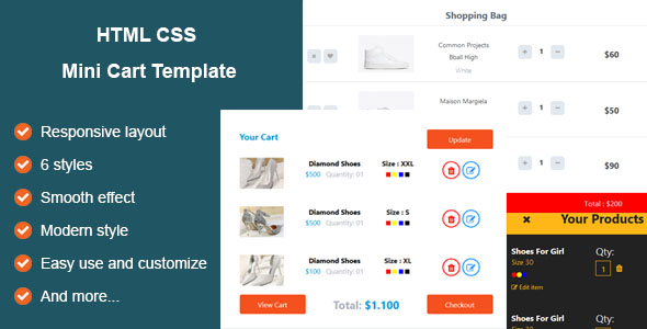 HTML CSS Mini Cart Template Css Layouts - code.market HTML CSS Mini Cart Template Css Layouts - code.market