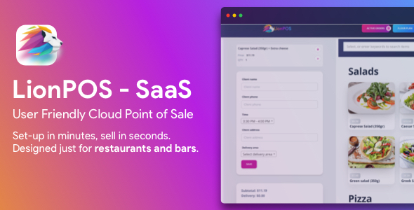 Lion POS - SaaS Point Of Sale Script for Restaurants - code.market