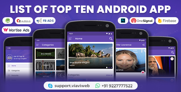 List of Top Ten Android App (Top 10 List) - code.market