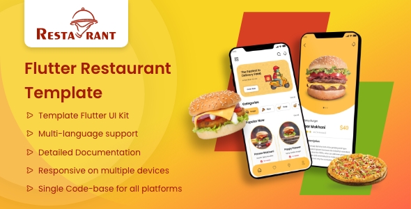 Restaurant App Ui Kit Flutter 2 10 Flutter Templates Code Market