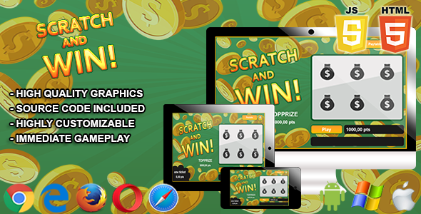 Scratch and win - Scratchcard Game Games - code.market