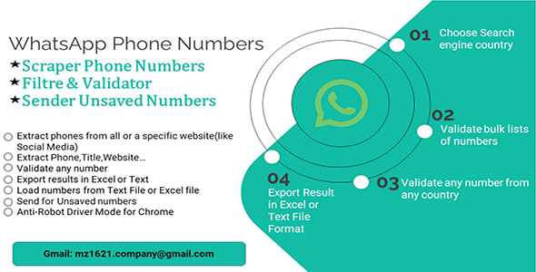 WhatsApp Phone Numbers : Scraper,Validator,Sender Apps - code.market