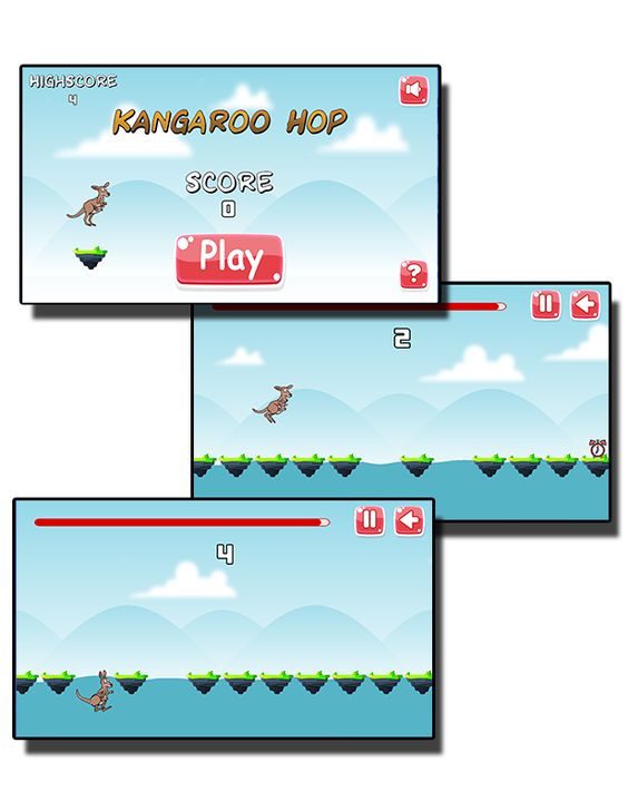 Kangaroo Hop - HTML5 Mobile Game Games - code.market
