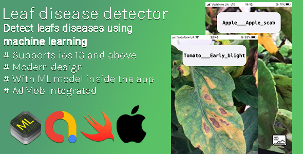 Leaf Disease Detector - iOS App With Custom Machine - code.market