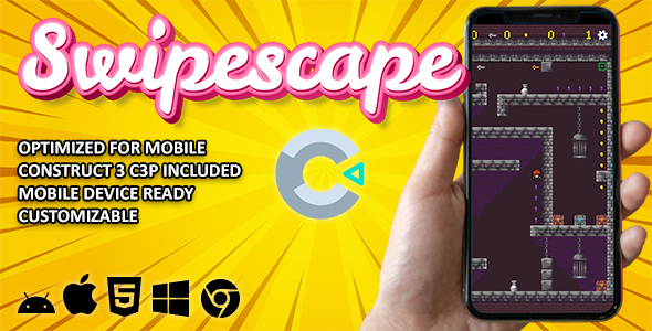 Swipescape - Construct 3 Game Games - code.market