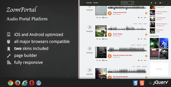 ZoomPortal - Audio Portal and Song Sharing Platform Images And Media ...