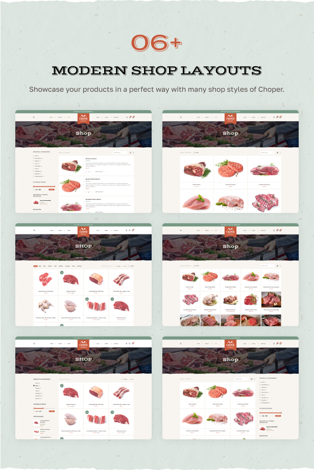 Choper - Butcher Meat Shop WordPress Theme Wordpress Ecommerce - code.market