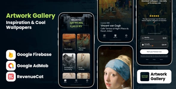 Artwork Gallery - iOS App Source Code Ios Art Full Applications - code.market