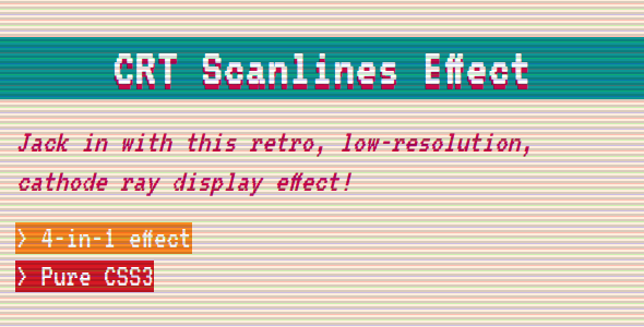 CRT Scanlines Effect - code.market