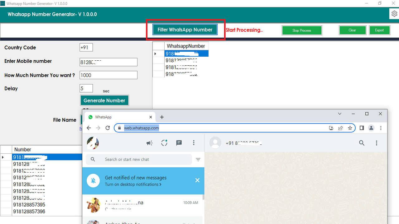 Whats Number Generator and Filter Pro Apps - code.market