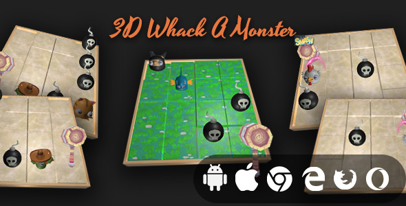 3D Whack A Monster - Hyper Casual Game 3d - code.market