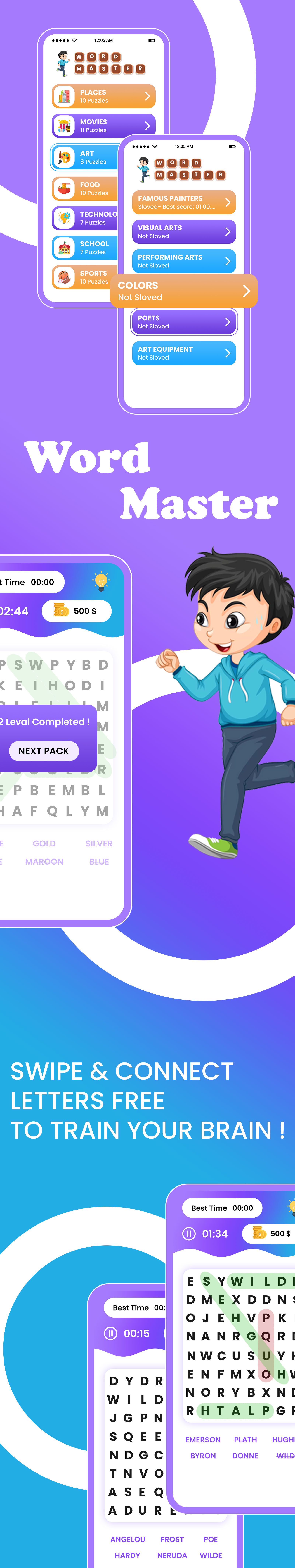 Word Search - Master Brain - Word Puzzle - Word Search - code.market